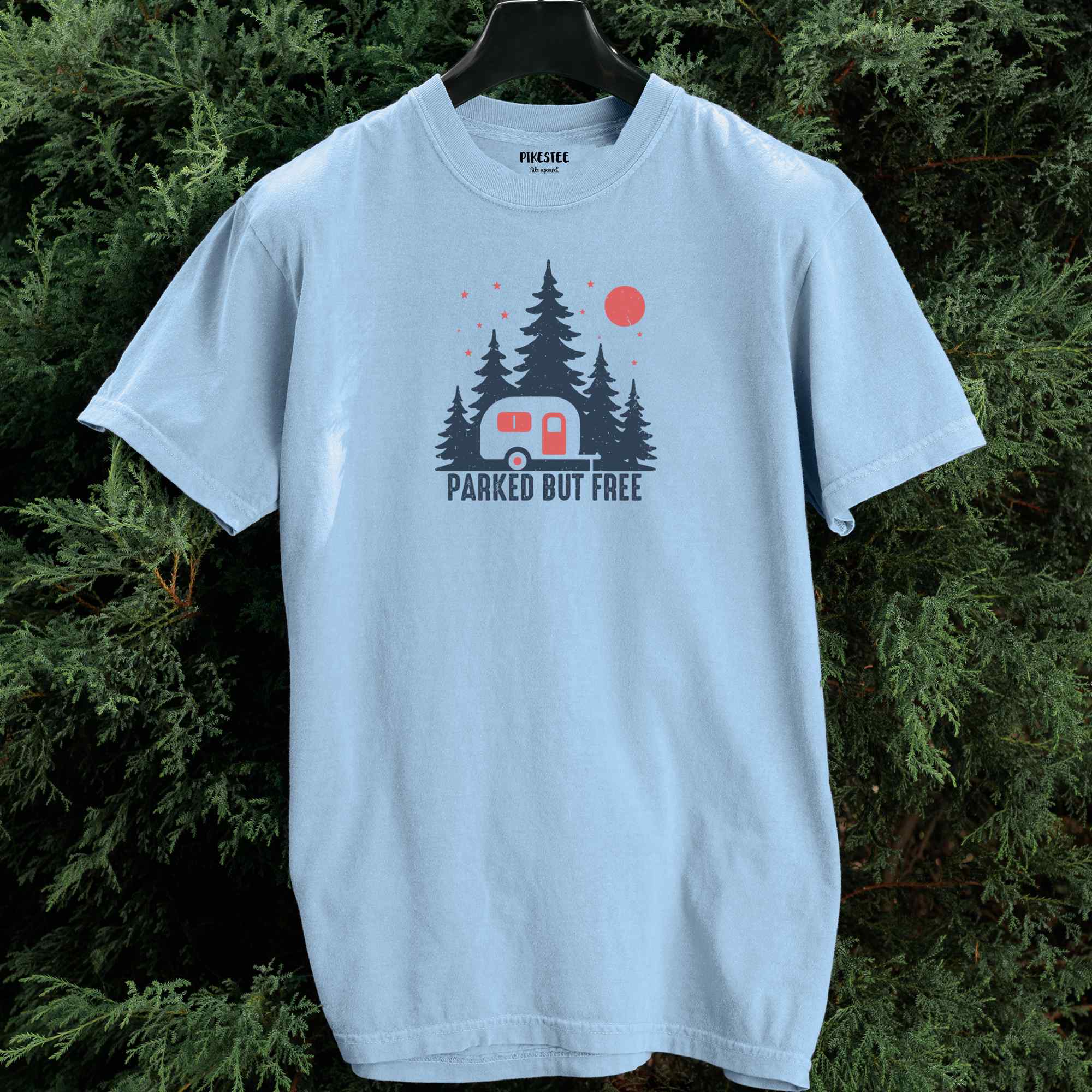 Parked But Free Caravan T-shirt – Pikestee