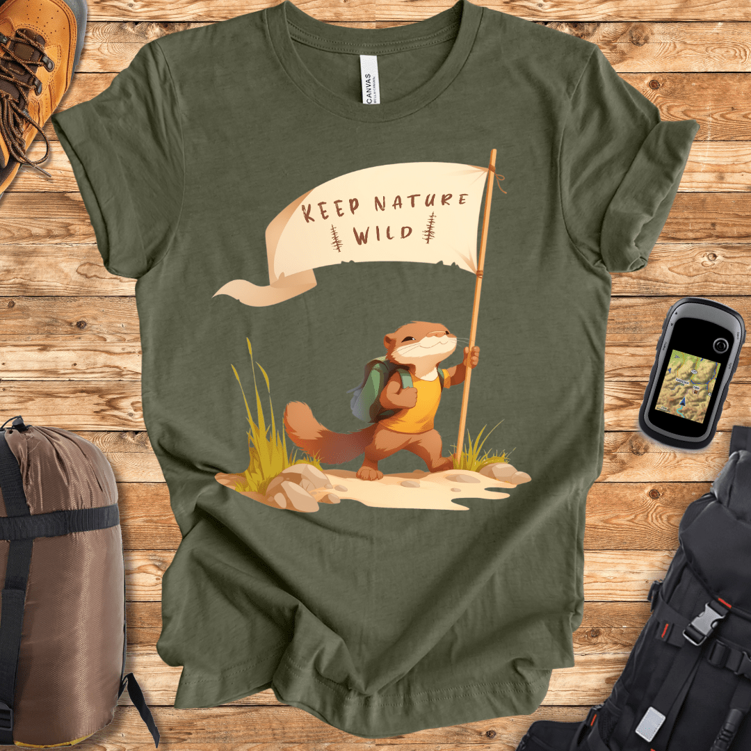 "Keep Nature Wild, Weasel's Flag" graphic T-shirt – Pikestee